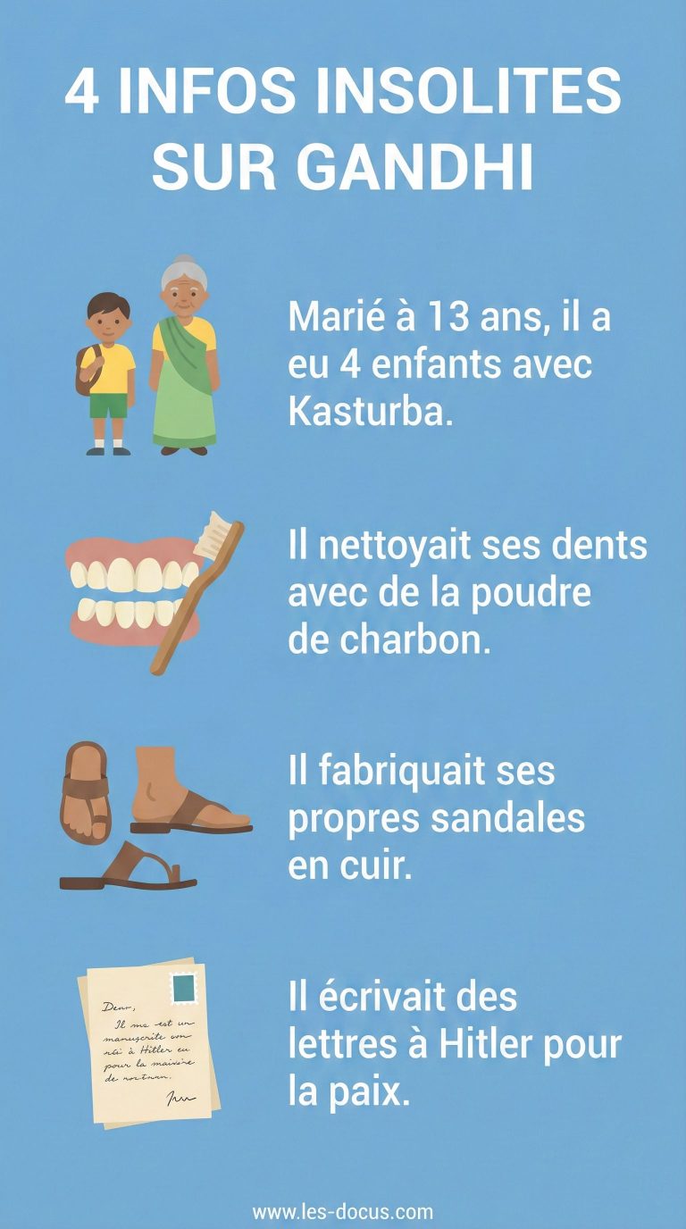 Infographie | 4 infos insolites sur Gandhi